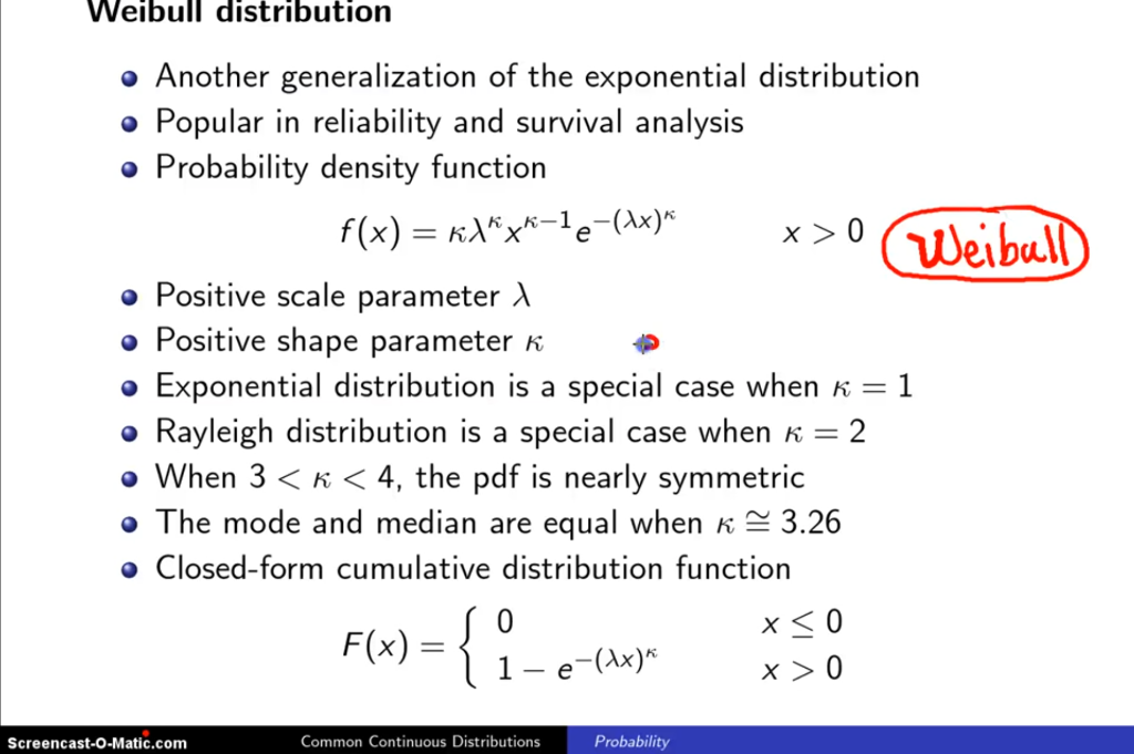 QUESTION: How do you derive the Weibull distribution? | Chegg.com