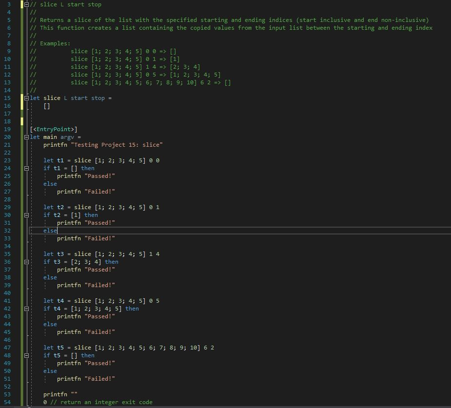 Solved Implement Slice L Start Stop In F 
