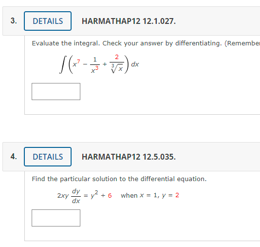 Solved Evaluate the integral. Check your answer by | Chegg.com