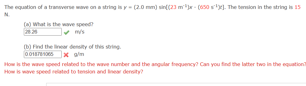 Solved The equation of a transverse wave on a string is | Chegg.com