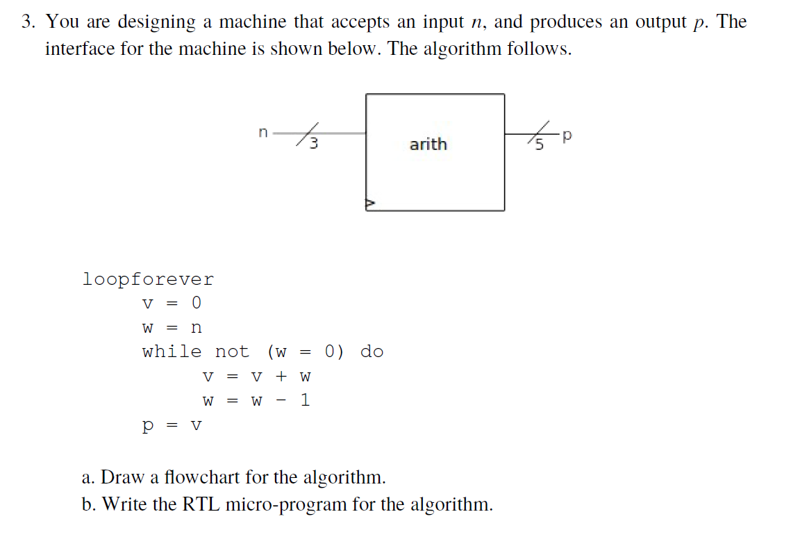 3. You are designing a machine that accepts an input | Chegg.com
