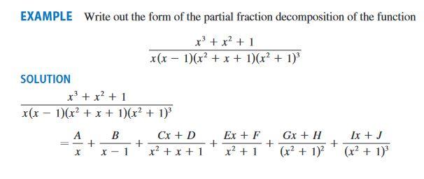 Solved Write out the form of the partial fraction | Chegg.com