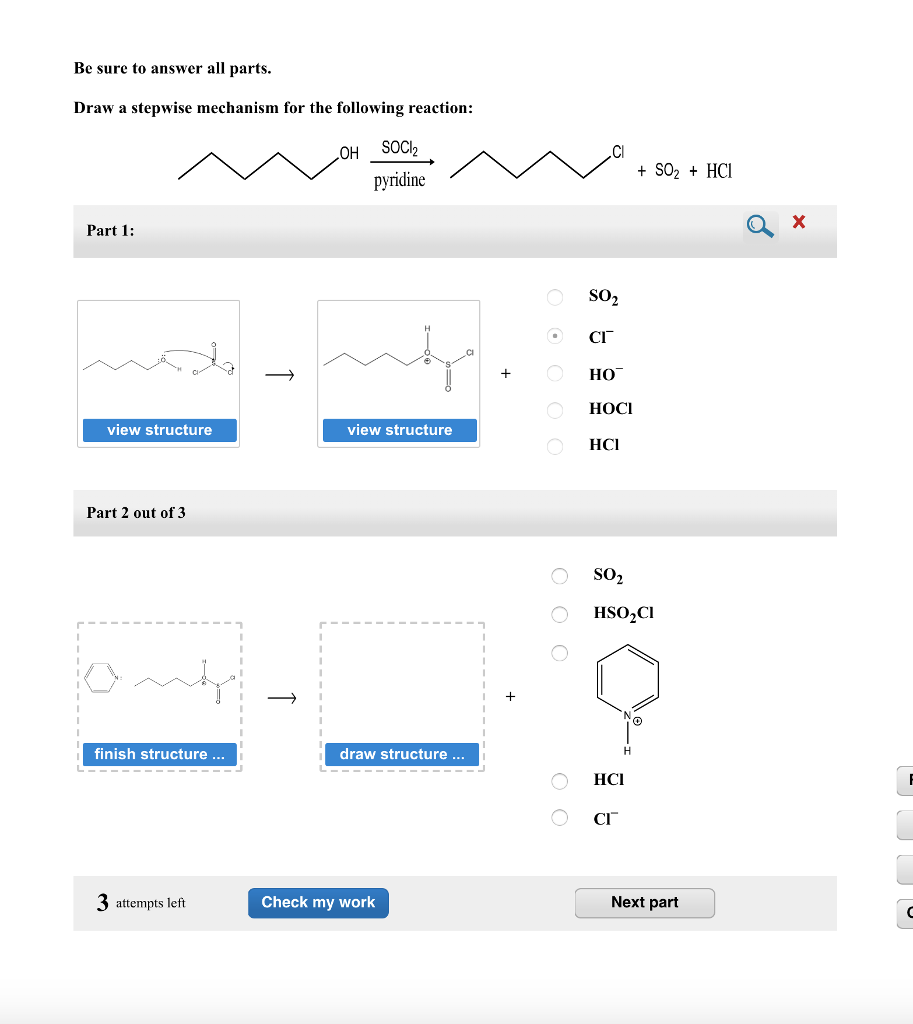 Solved Be sure to answer all parts Draw a stepwise mechanism | Chegg.com