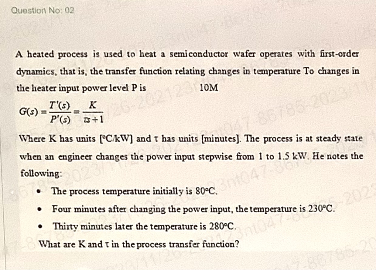 Solved A heated process is used to heat a semiconductor | Chegg.com