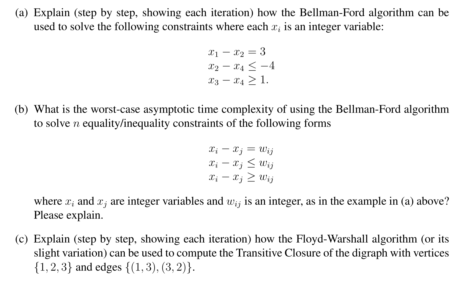 (a) Explain (step by step, showing each iteration) | Chegg.com