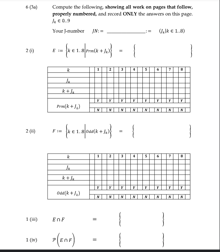 Solved 6 (3a) Compute the following, showing all work on | Chegg.com
