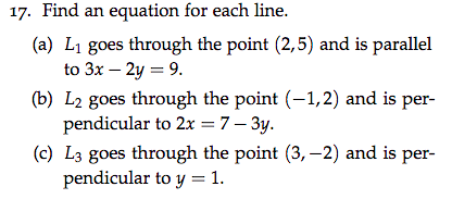 Solved 17. Find an equation for each line. (a) L1 goes | Chegg.com