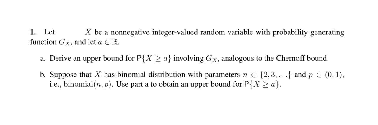 Solved 1. Let X be a nonnegative integer-valued random | Chegg.com