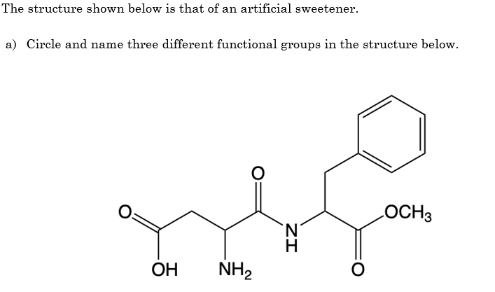 Solved The structure shown below is that of an artificial | Chegg.com
