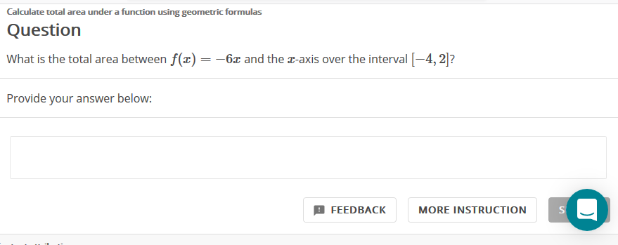 Solved Calculate total area under a function using geometric | Chegg.com