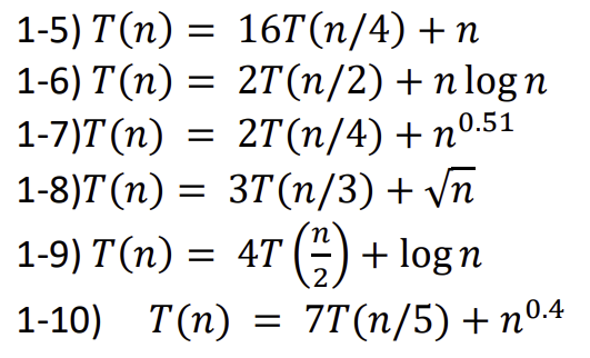 Solved Question 1) Compute the following recursive running | Chegg.com