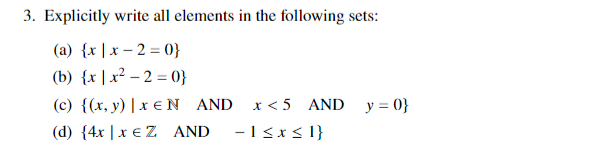 Solved 3. Explicitly write all elements in the following | Chegg.com