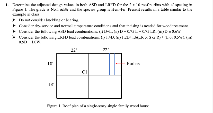 Solved 1. Determine the adjusted design values in both ASD | Chegg.com