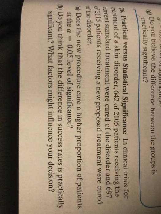 Solved Do you believe the difference between the groups is | Chegg.com