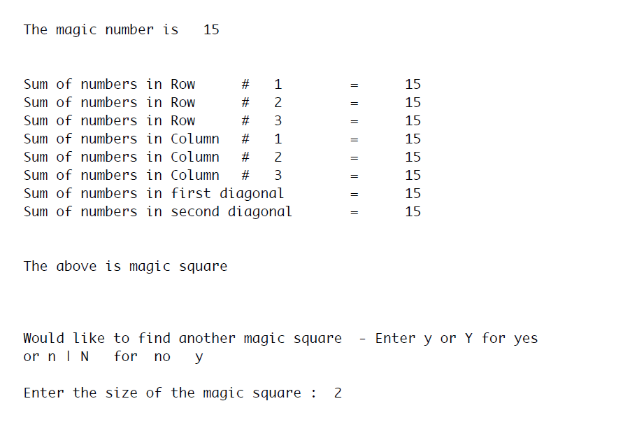 Solved C++ Program 1. Prompt the user to enter the size | Chegg.com