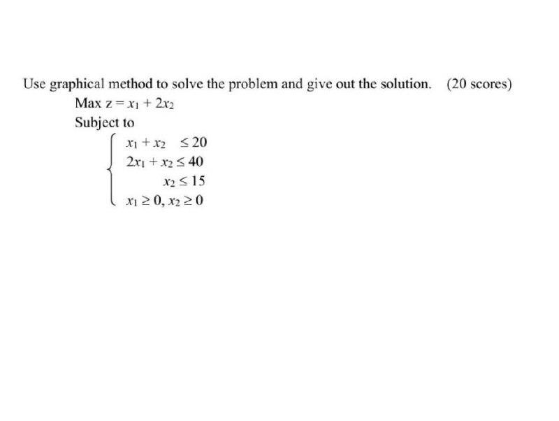 Solved Use graphical method to solve the problem and give | Chegg.com