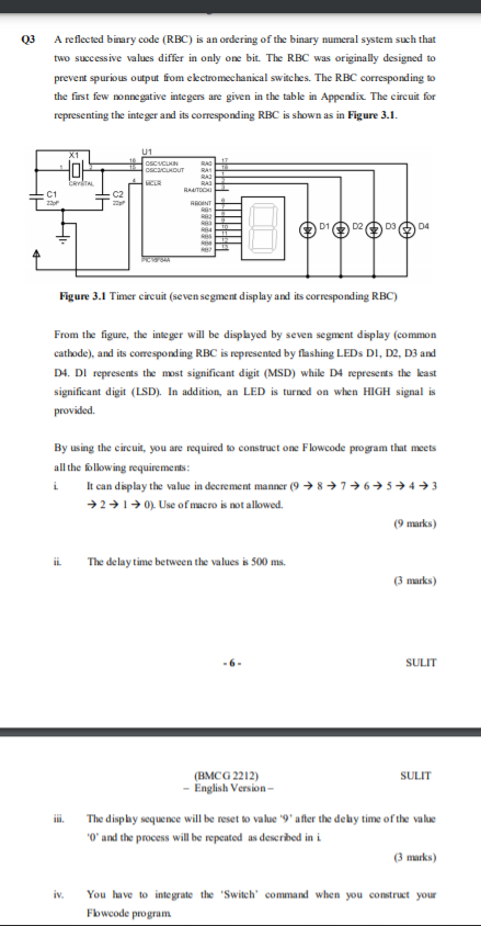 Solved Q3 A reflected binary code (RBC) is an ordering of | Chegg.com