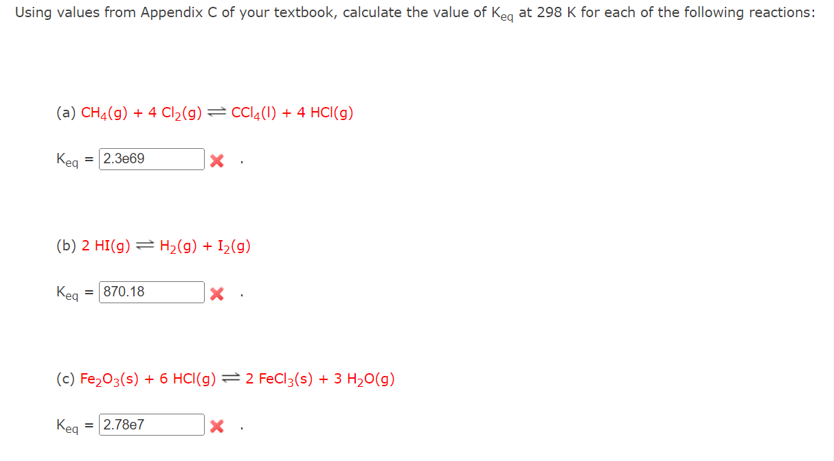 Solved Using values from Appendix C of your textbook, | Chegg.com