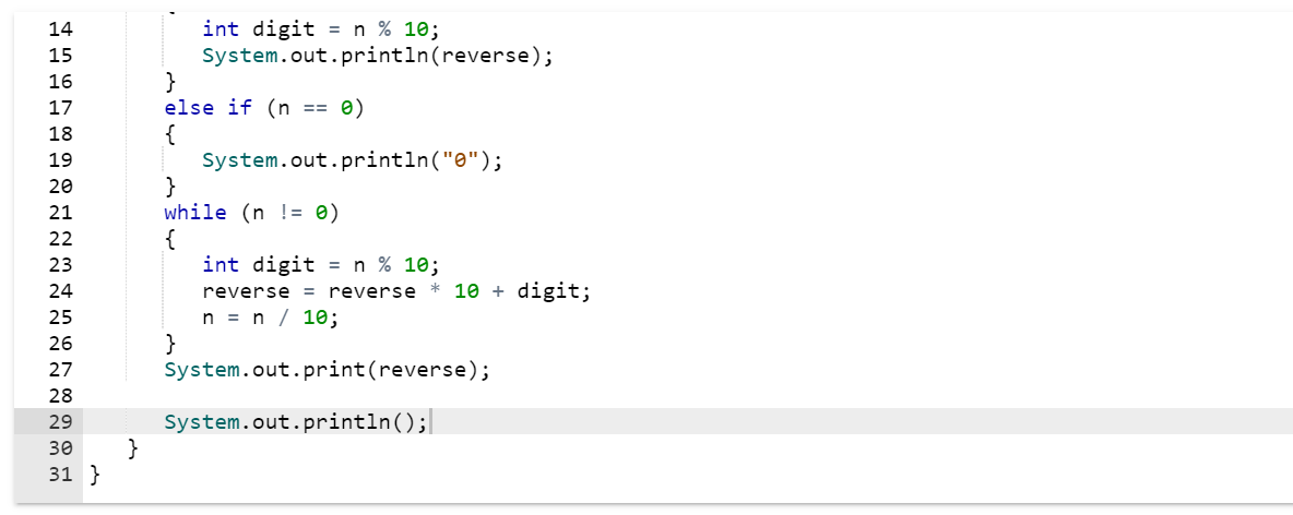 Solved import java.util.scanner; public class ReverseDigits | Chegg.com