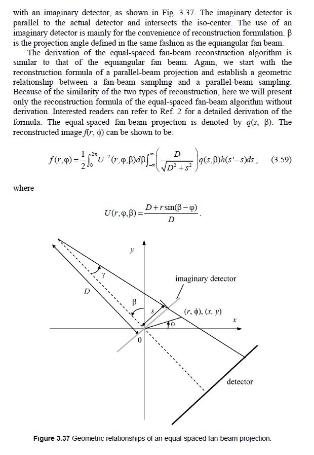 Solved Derive A Fan To Parallel Beam Rebinning Formula For