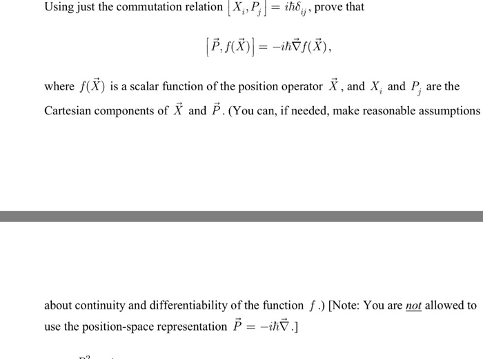 Solved Using just the commutation relation | XiR-ih6i) , | Chegg.com