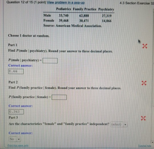 Solved Question 12 of 15 (1 point) View problem in a pop-up | Chegg.com
