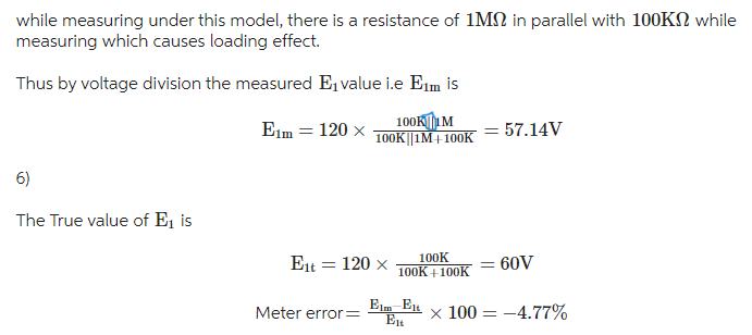 Solved i trying to understand meter error caused by the | Chegg.com