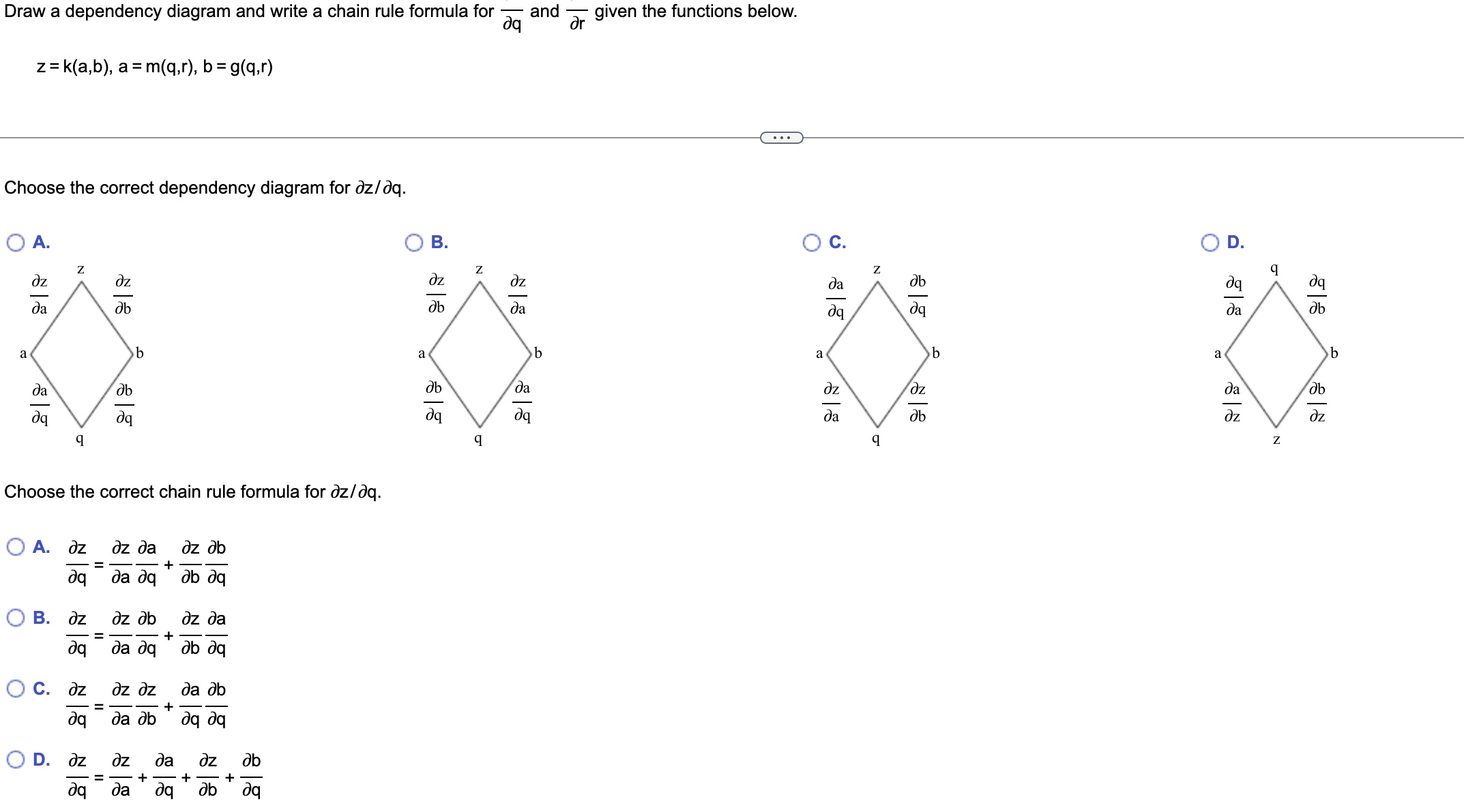 Solved Draw A Dependency Diagram And Write A Chain Rule 