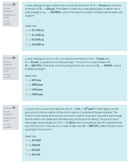 Solved Duet 29 Noly A solid rectangular beam section has a | Chegg.com