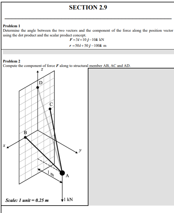 Solved SECTION 2.9Problem 1Determine the angle between the | Chegg.com