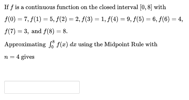 Solved If f is a continuous function on the closed interval | Chegg.com