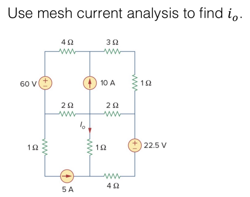 Solved Use Mesh Current Analysis To Find I0 