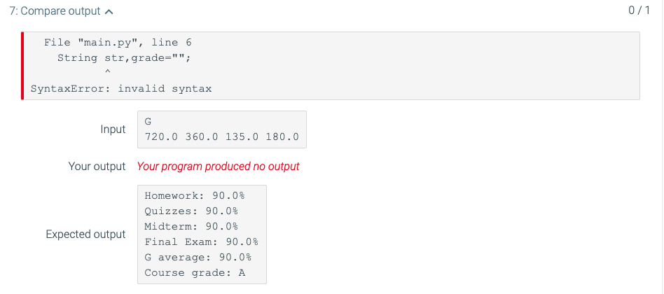 Solved 21.6 LAB*: Program: Grade calculator Program | Chegg.com
