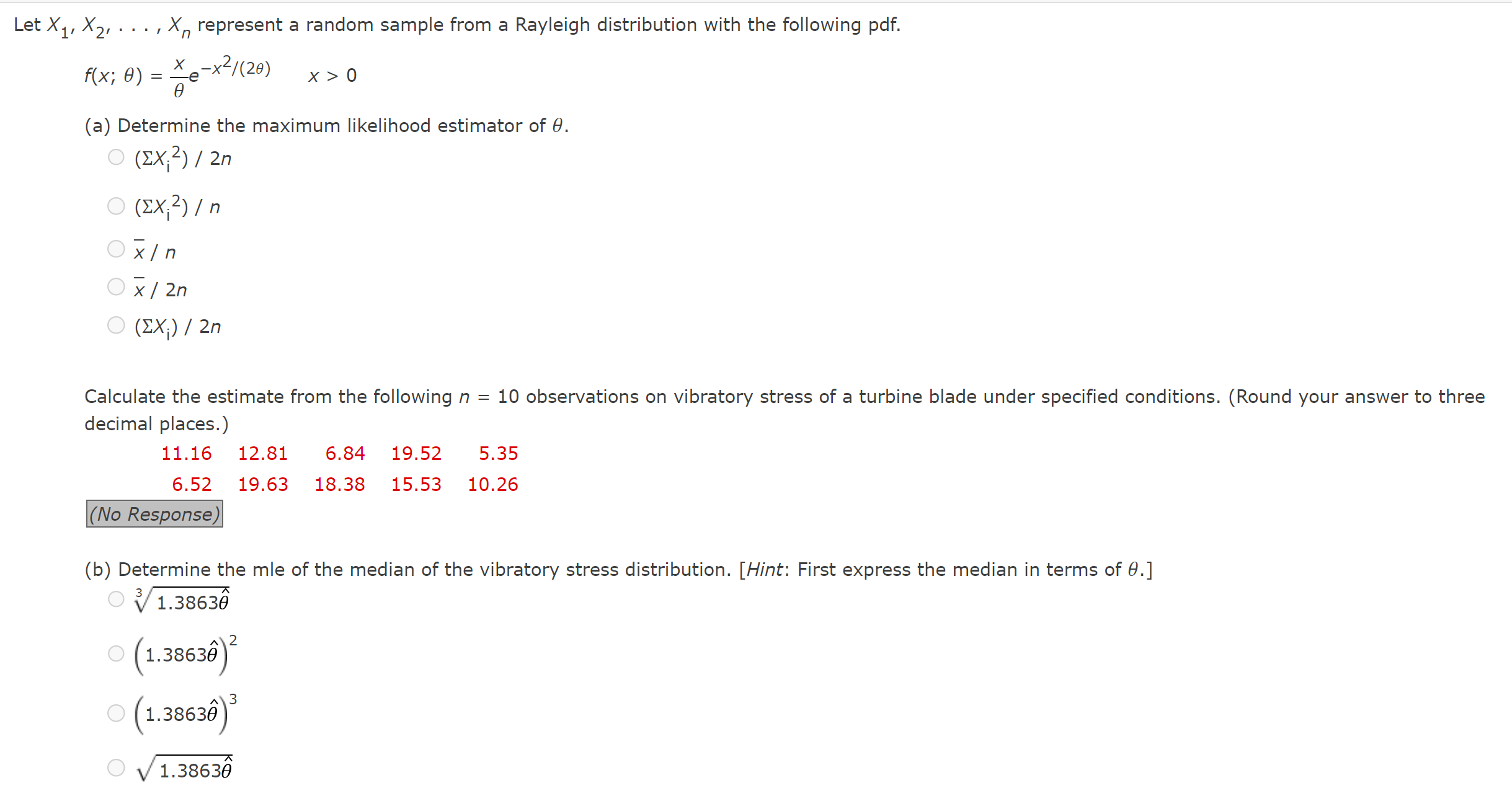 Solved Let x1,x2,dots,xn ﻿represent a random sample from a | Chegg.com
