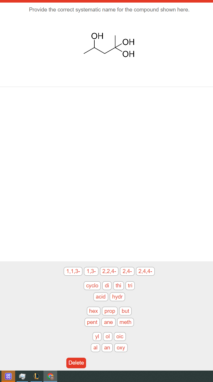 Solved Provide the correct systematic name for the compound | Chegg.com