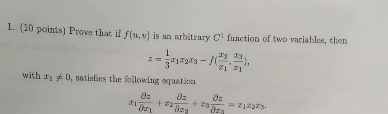 Solved 1. (10 points) Prove that if f(u,v) is an arbitrary | Chegg.com