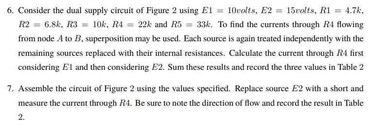 Solved R1 T El A m W R4 R3 (b) Figure 2 B ww R5 R2 T E2 6. | Chegg.com