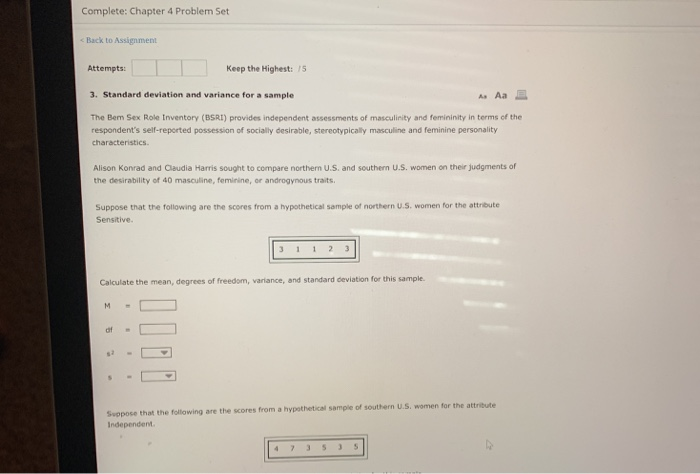 Solved Complete: Chapter 4 Problem Set Back to Assignment | Chegg.com