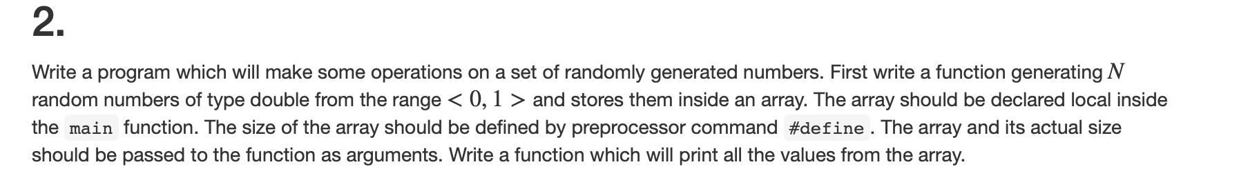Solved Write a program which will make some operations on a | Chegg.com