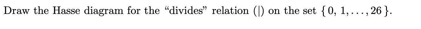 Solved Draw the Hasse diagram for the "divides" relation (∣) | Chegg.com