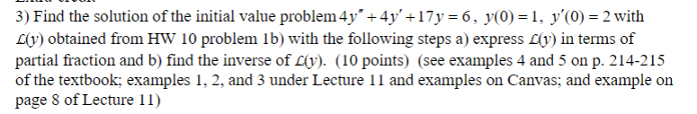 Solved 3) Find the solution of the initial value problem | Chegg.com