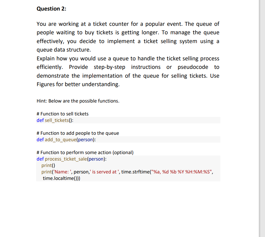 Solved You are working at a ticket counter for a popular | Chegg.com