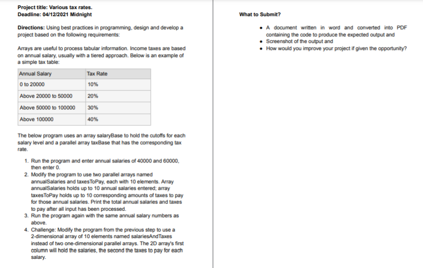 Solved What to Submit? A document written in word and | Chegg.com