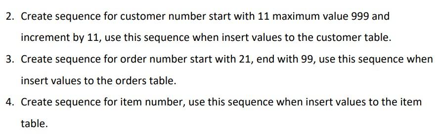 Solved 1. Create the following tables: Customer Field name | Chegg.com