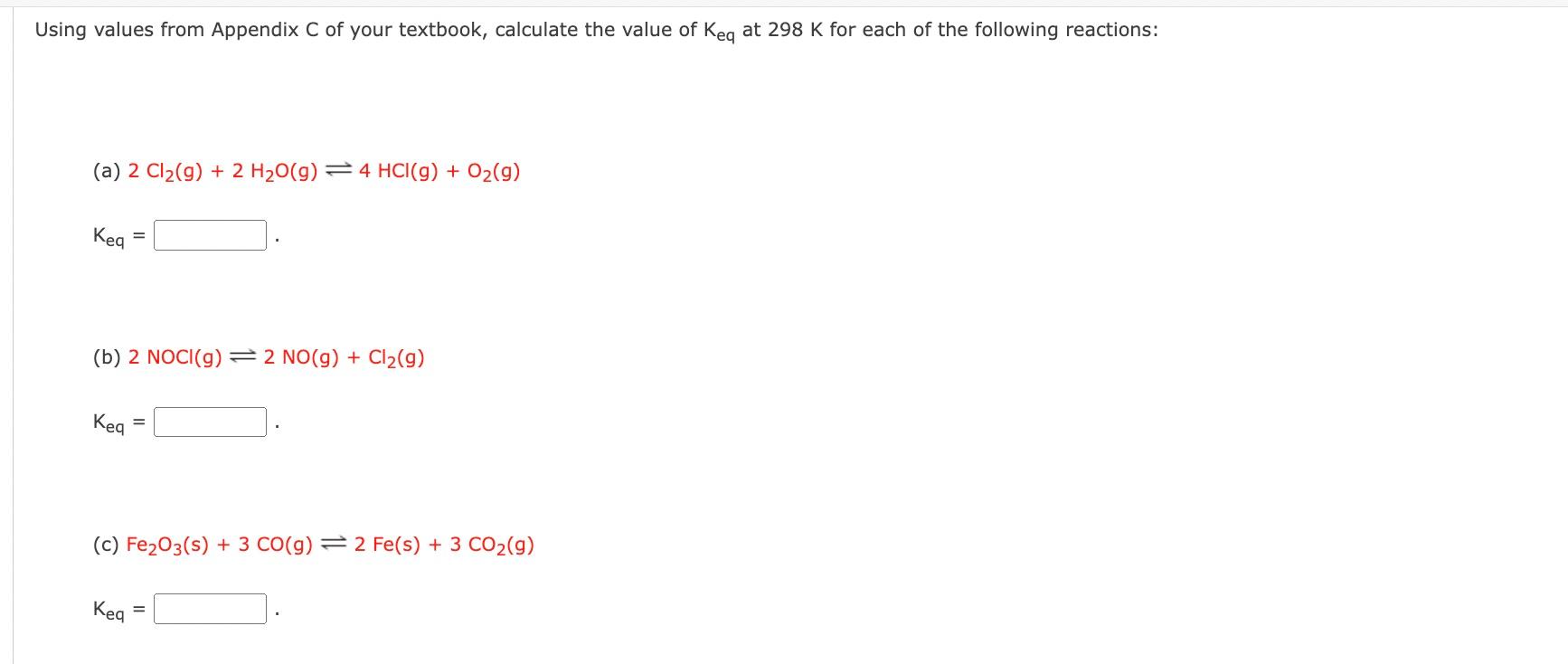 Solved Using values from Appendix C of your textbook, | Chegg.com
