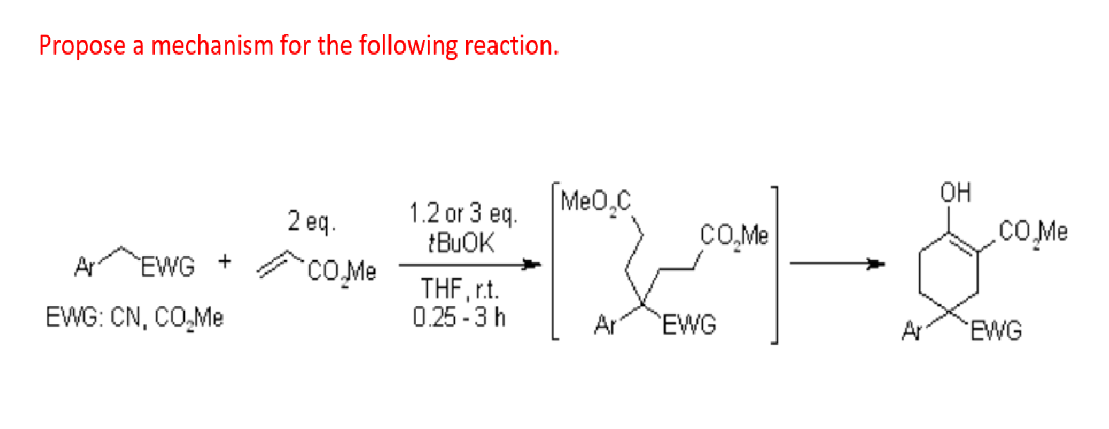 Solved Propose a mechanism for the following reaction. MeOC | Chegg.com