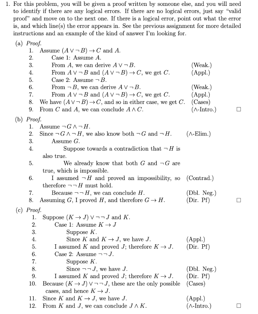 Solved To Identify If There Are Any Logical Errors If There 1967
