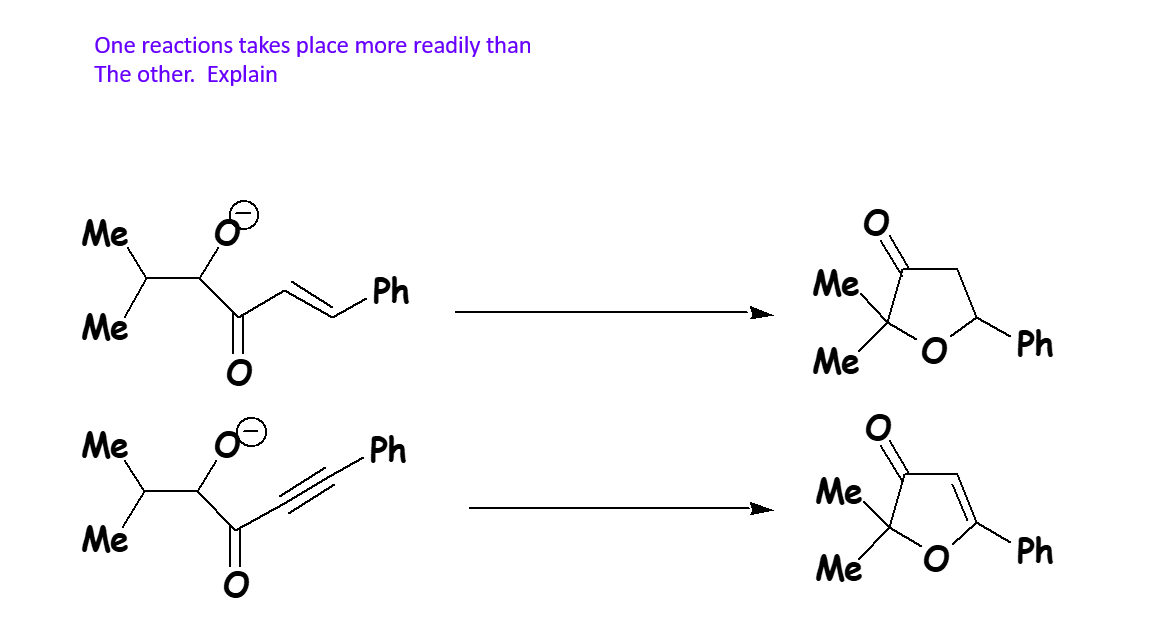 Solved One Reactions Takes Place More Readily Than The