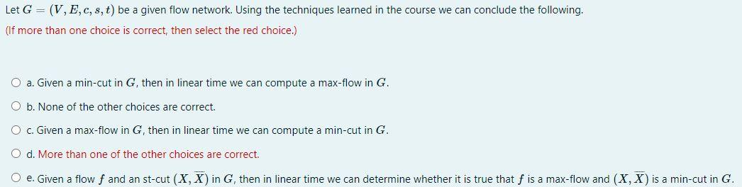 Solved Let G = (V, E, C, s, t) be a given flow network. | Chegg.com