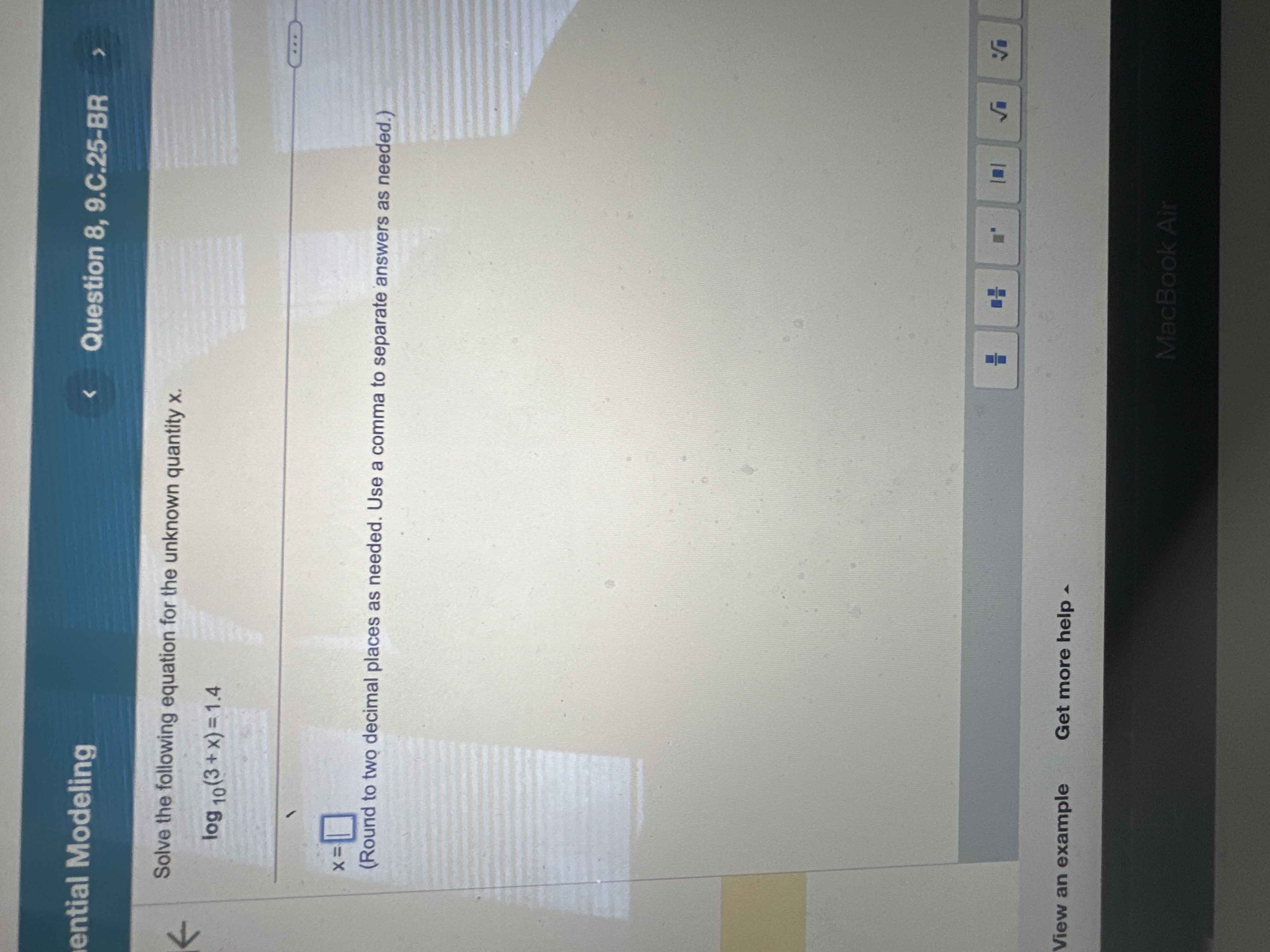 Solve the following equation for the unknown quantity | Chegg.com